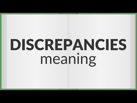 Discrepancies | meaning of Discrepancies