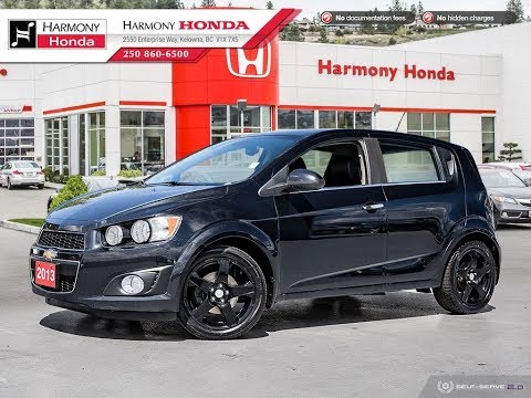 2013 Chevrolet Sonic LTZ - Harmony Honda - Black - U6345A - Kelowna, BC