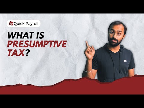 What is presumptive taxation scheme? #QPShorts 40