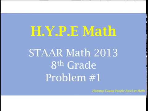 8th Grade Texas STAAR Test 2013 Problem #1