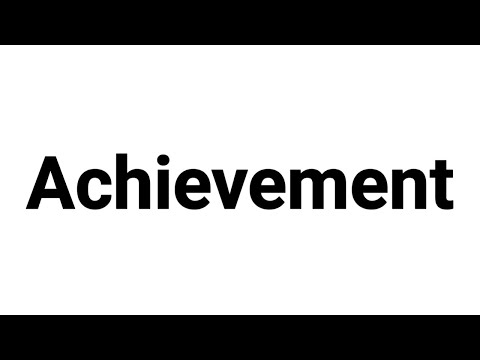 How to pronounce achievement