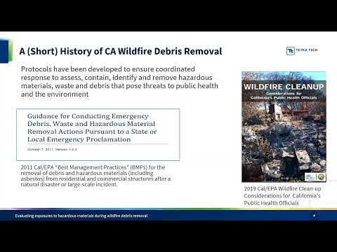 Evaluating Exposures to Hazardous Materials During Wildfire Debris Removal