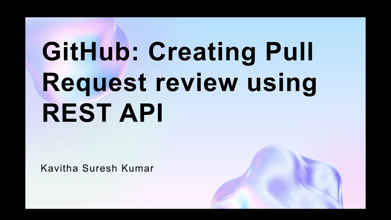 GitHub: Creating Pull Request review using REST API