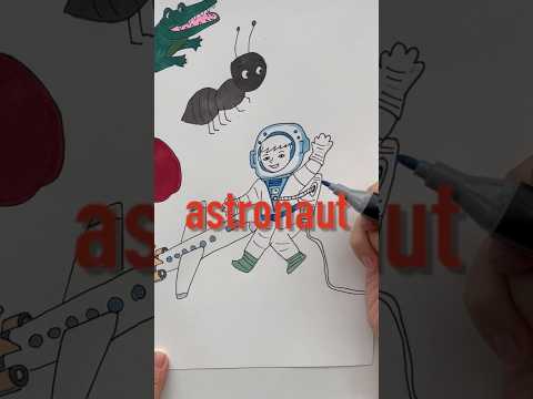 Words that start with A #abc #그림 #english #alphabet #그림그리기 #drawing #colors #howtodraw #shorts