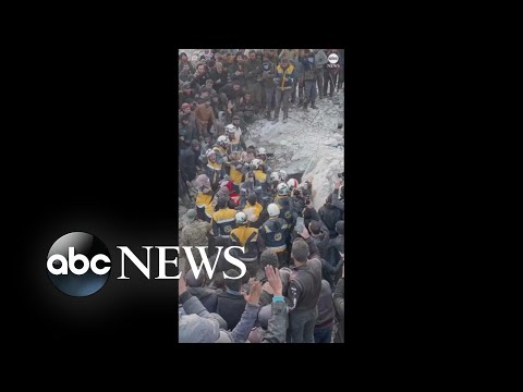 Entire family rescued from earthquake rubble in Syria