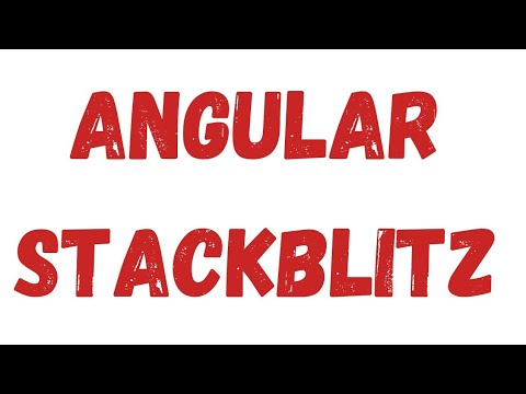 Stackblitz | Stackblitz angular tutorial | Angular tutorial | How to use stackblitz for angular