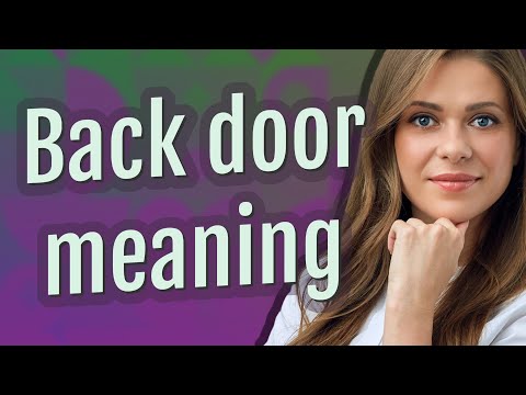 Back door | meaning of Back door