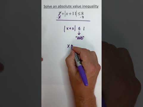 Solve an Absolute Value Inequality 1 #maths #mathinstruction #algebra