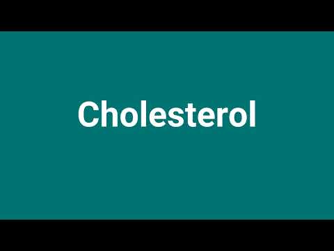 'Cholesterol' Meaning and Pronunciation