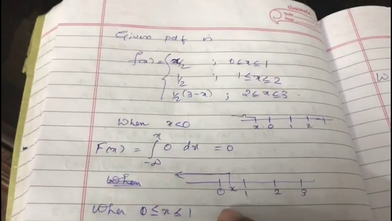 Pdf and Distribution Function   Part 2