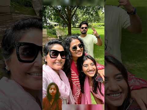 Hina Khan with family meets Vikrant massey visit Sri Sri Ravishankar' ashram ❤️🙏 #shortvideo