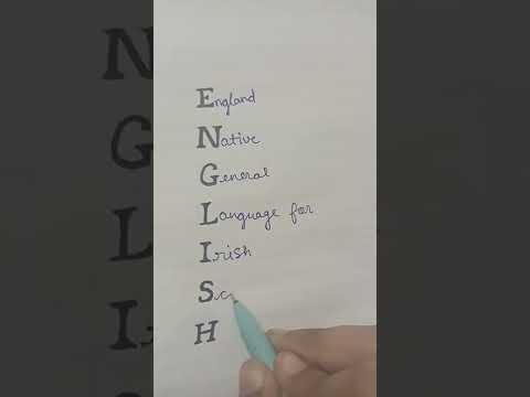 Full form of "English"...Do you know?????