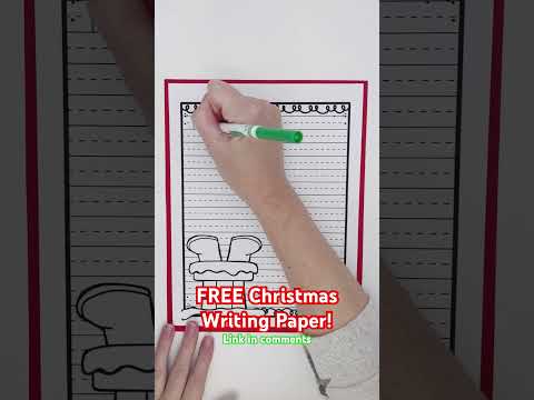 Free Christmas Writing Paper For Your Students #writingactivities #writingpaper #writingprompts