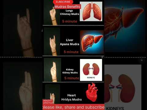 "4 Powerful Mudras for Lungs, Liver, Kidney & Heart Health | Yoga Mudras for Vital Organs"#shorts