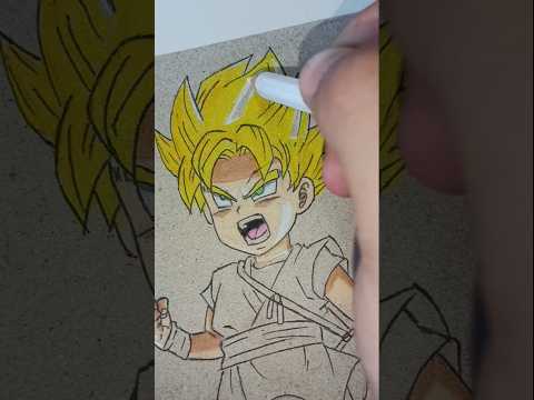 Kid Goku Drawing Ssj1 🖌️From Dragon Ball Daima ✨ | #anime #dbz #shorts #drawing