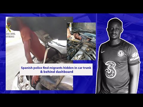 Spanish police find migrants hidden in car trunk & behind dashboard