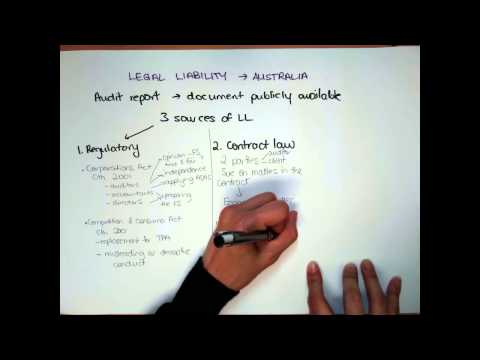 Overview of the Australian legal liability for auditors