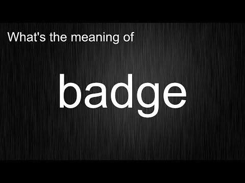 What's the meaning of "badge", How to pronounce badge?