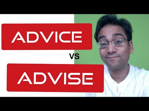 Advice vs Advise | What's the difference | Confusing Words | Vocabulary