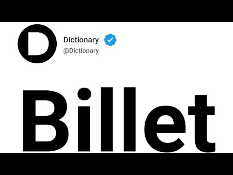 Billet Meaning In English
