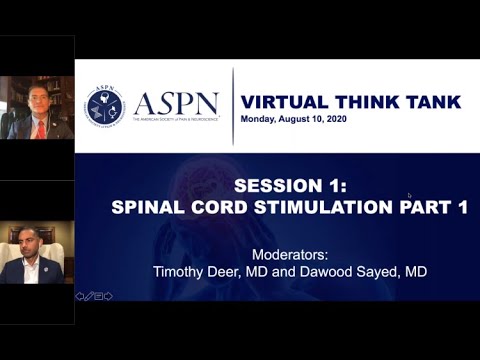 ASPN Virtual Think Tank Live Session 1 Spinal Cord Stimulation