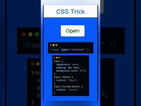 Checkbox Button Trick Using Pure CSS 😱 | No JS Needed!