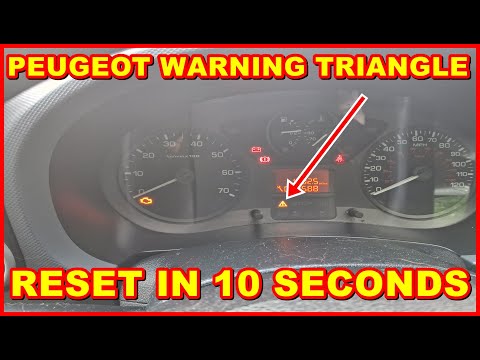 Peugeot Orange Warning Triangle RESET SERVICE LIGHT DIY FIX in just 10 seconds all models