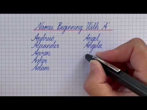 How to Write Names Beginning With A in Cursive | Full Practice | cursive handwriting