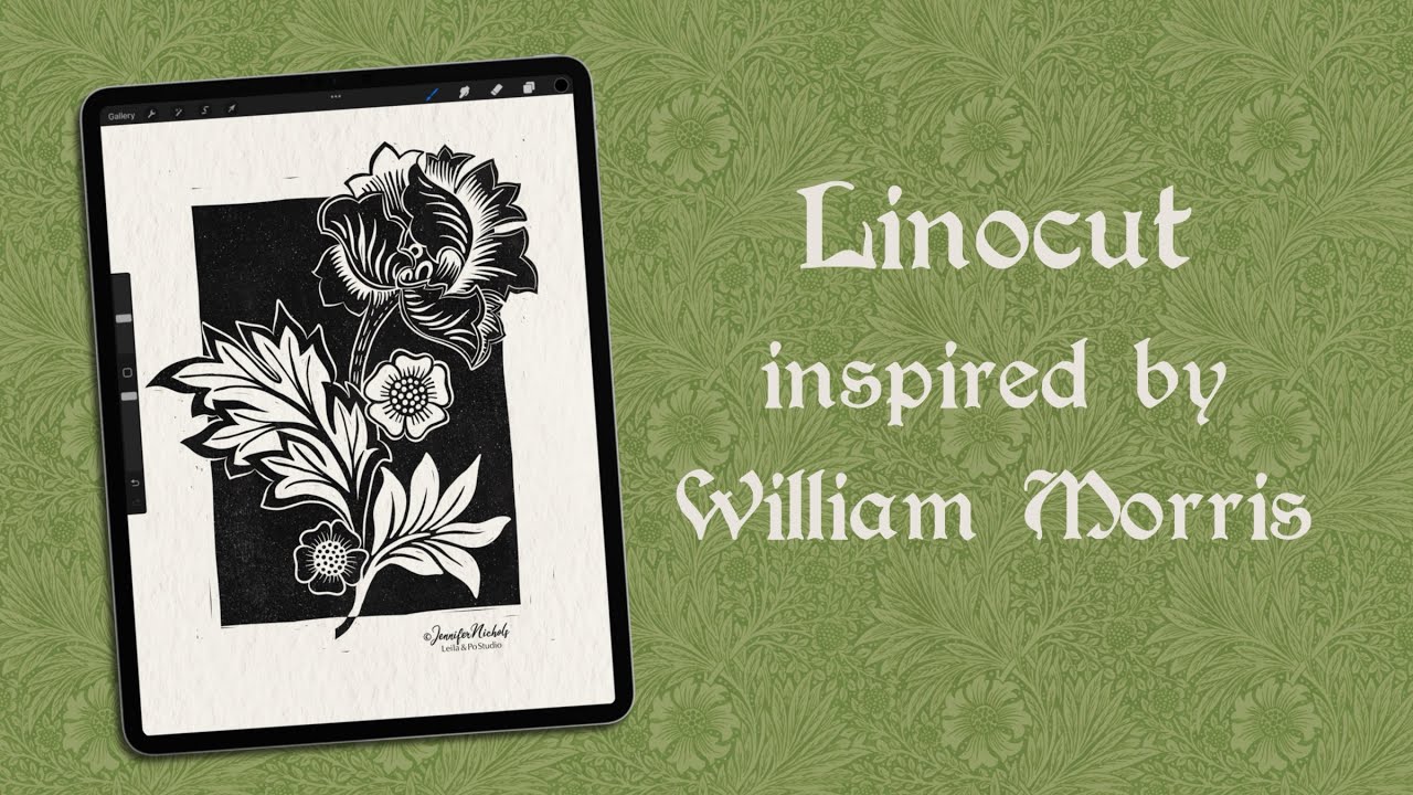 CLASS INTRO: William Morris Inspired Linocut in Procreate!