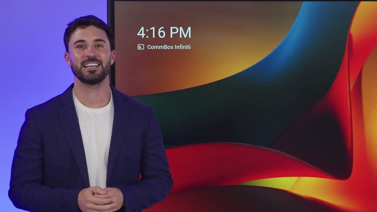 CommBox Classic S4 Interactive Touchscreen & Poly X70 Microsoft Teams Room.