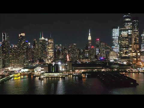 New York City Skyline at Night Live Wallpaper HD , Manhattan HD Screensaver Live