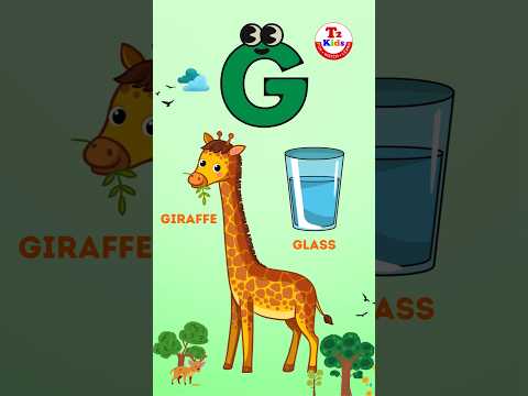 Words that start with G 'g' | G for Giraffe | G for Glass #shorts #kidslearning #preschool