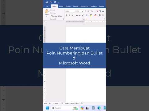 Cara Membuat Poin Bullets dan Numbering di Word #microsoftword
