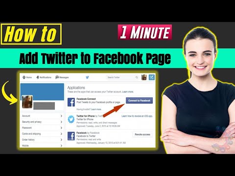 How to add twitter to facebook page 2024 | How to 1 Minute