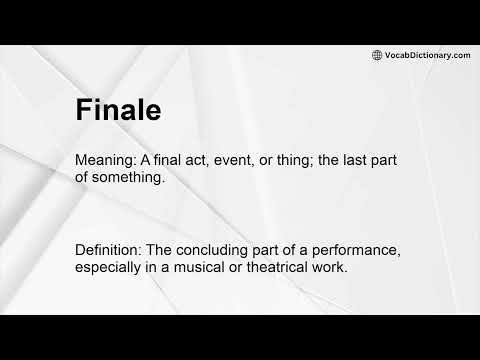Finale Meaning