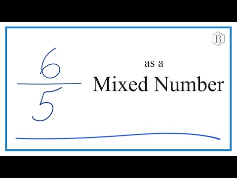 6/5 as a Mixed Number (Six-Fifths)