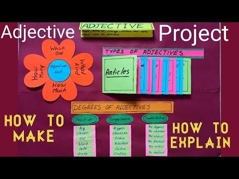 Adjective Chart | How To Make An Adjective Chart Or Project | #Schoolproject Crafts |