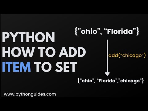 How to Add Item to Set in Python | Set add() Method | Set update() Method | Python Set Tutorial