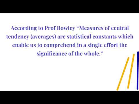 What is Measures of Central Tendency?