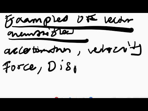 Examples of vector quantities, grade 12 physics lessons
