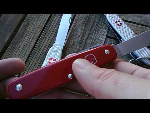 Camillus Mil-K/Demo Knife vs SAK comparison Birth Year Knives