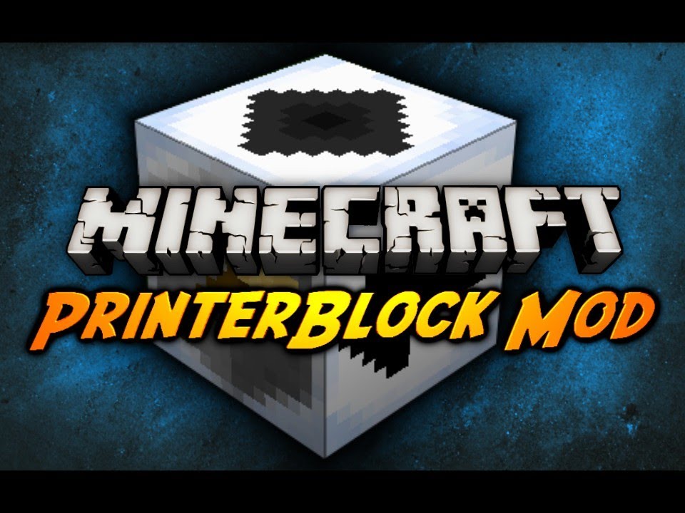Minecraft Mod Review: PRINTER BLOCK MOD!