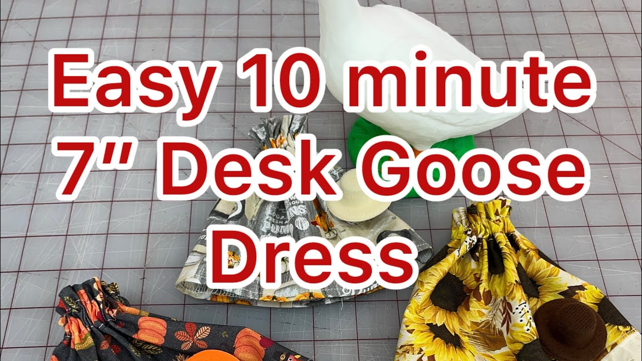 Fast EASY desk goose 7” dress outfit beginner friendly how to sew  