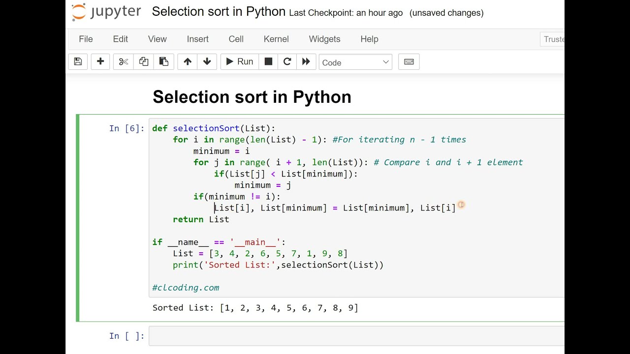 Day 47 : Selection sort in Python
