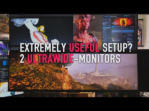 Highly Efficient Monitor Setup: TWO 44" Ultrawides?! Innocn 44C1G 120hz, 2ms - Gaming is Awesome