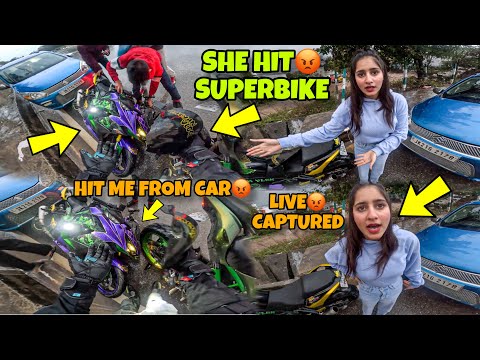 SHE HIT MY HULK😨 With Car | LIVE CAPTURED  in CAMERA   Kawasaki H2r