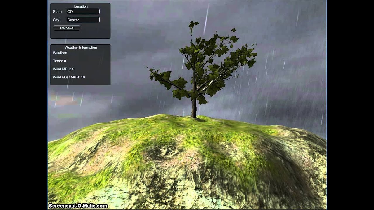 Rain Storm Animated Visualization Example
