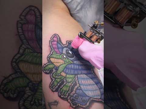 Stitch Patch Tattoo #Disneytattoo #stitchtattoo #patchtattoo #embroiderytattoo #liloandstitch