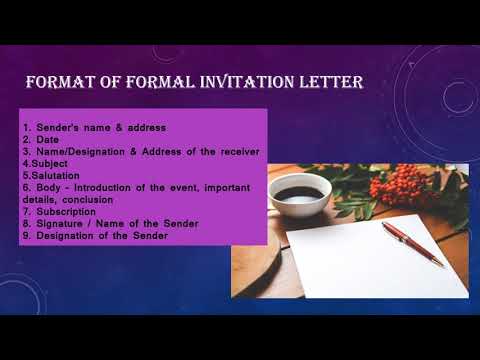 Formal Invitation Letter