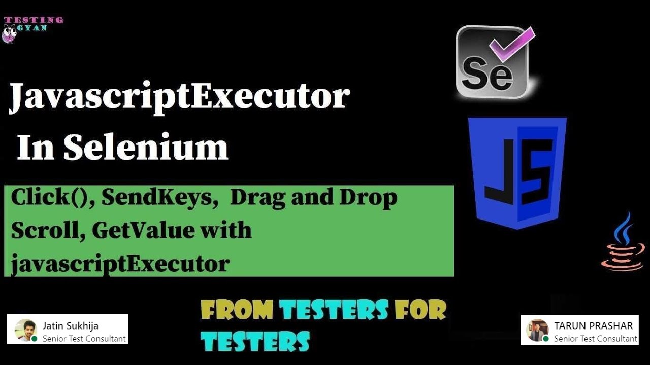 JavascriptExecutor in Selenium WebDriver | Drag and Drop | Scroll the browser | JaavascriptExecutor